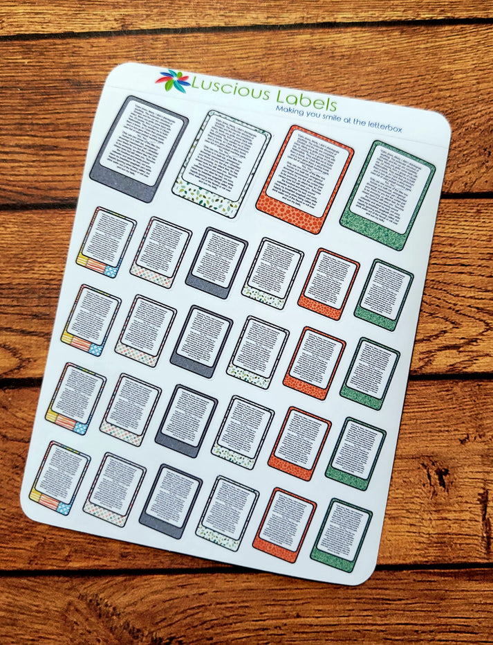 E-Reader | Digital Book Stickers – Luscious Labels
